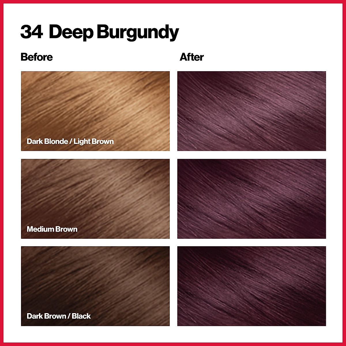 Revlon ColorSilk Hair Color, 48 Burgundy 1 ea (Pack of 4)