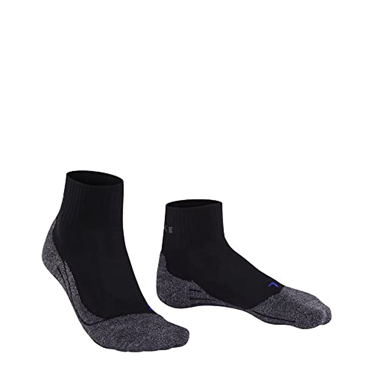 FALKE Women's TK2 Explore Cool Short Hiking Socks, Quarter, Medium Padding, Breathable Quick Dry, Cooling, Lyocell, Black (Black-Mix 3010), 9.5-10.5, 1 Pair