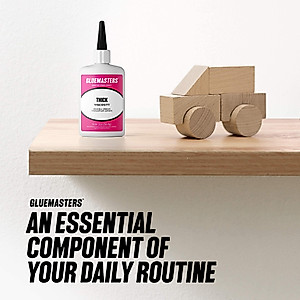 Professional Grade Cyanoacrylate (CA) Super Glue by GLUE MASTERS - 56 Grams - Thick Viscosity Adhesive for Plastic, Wood & DIY Crafts