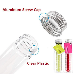 25PCS Test Tubes,40ml Clear Plastic Test Tubes with Screw Caps,25x140mm Tube for Sample,Science Party,Gumball,Candy,Bath Salts