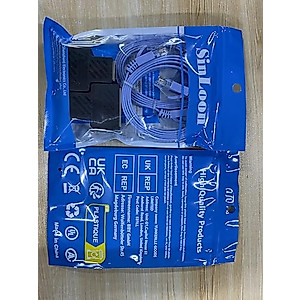 SinLoon (1-Pair) RJ45 Splitter Adapter, Ethernet Cable Splitter, RJ45 Network Extension Connector Ethernet Cable Sharing Kit with 2 PCS RJ45 Cable for Router TV Box Camera PCL