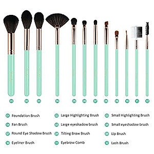 Makeup Brushes Set Professional from an Array of Eyeshadow Foundation Brushes to a Concealer Brush to Eyelash and Blusher Brushes 12 Pcs soft Make up Brush Kit, These vegan and cruelty-free brushes have soft synthetic bristles that work perfectly with any
