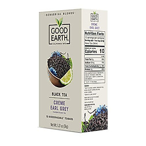 Good Earth Sensorial Blend All Natural Crème Earl Grey Black Tea, 15 Count (Pack of 5)