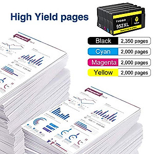 Tuobo Remanufactured Ink Cartridge Replacement for HP 952 XL 952XL to use with OfficeJet Pro 8710 8720 8740 7740 8200 8210 8216 8700 8715 8725 8728 8730 (10=4BK+2C+2M+2Y)