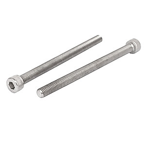 uxcell® M8x110mm Thread 304 Stainless Steel Hex Socket Head Cap Screw Bolt DIN912 5pcs