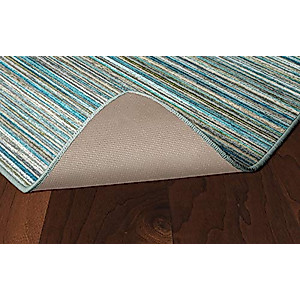 Brumlow MILLS Darcy Contemporary Print Washable Indoor or Outdoor Area Rug for Living Room, Bedroom, Dining, Kitchen or Entryway Mat, 30" x 46", Teal