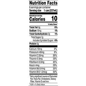 V8 +Energy, Healthy Energy Drink, Natural Energy from Tea, Diet Cranberry Raspberry, 8 Fl Oz (Pack of 6)