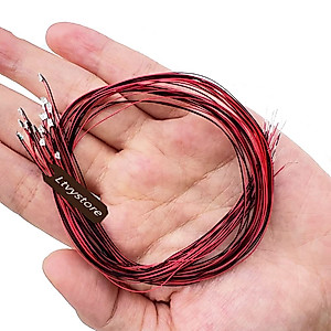 Ltvystore 28Pcs LED Pre Wired Emitting Diode White 12V Micro LED 0805 SMD LEDs & 3Volt Botton Cell Battery Case Holder & Quick Cable Connector