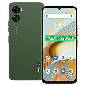 UMIDIGI G3 Plus Android 13 Unlocked Cell Phone Support Global Band Dual Sim 4G LTE, 4GB+128GB Expandable 1TB with Unisoc T606, 6.52 inch HD, 16MB+8MB Al Camera Night Mode, 5150mAh GSM Unlocked Phone
