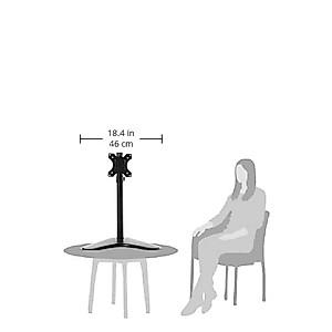 Fellowes 8049601 Professional Series Free-Standing Monitor Mount, Adjustable Computer Monitor Stand for Desk with Single Monitor Arm, 32 Inch Monitor Capacity