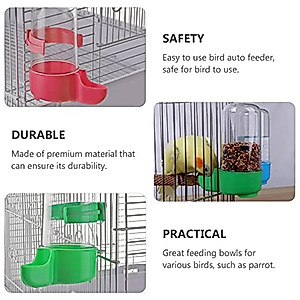 Balacoo 12 pcs Automatic Bird Bird cage Feeder Waterer Bird Water Dispenser Automatic Bird Feeder Waterer Food Feeder
