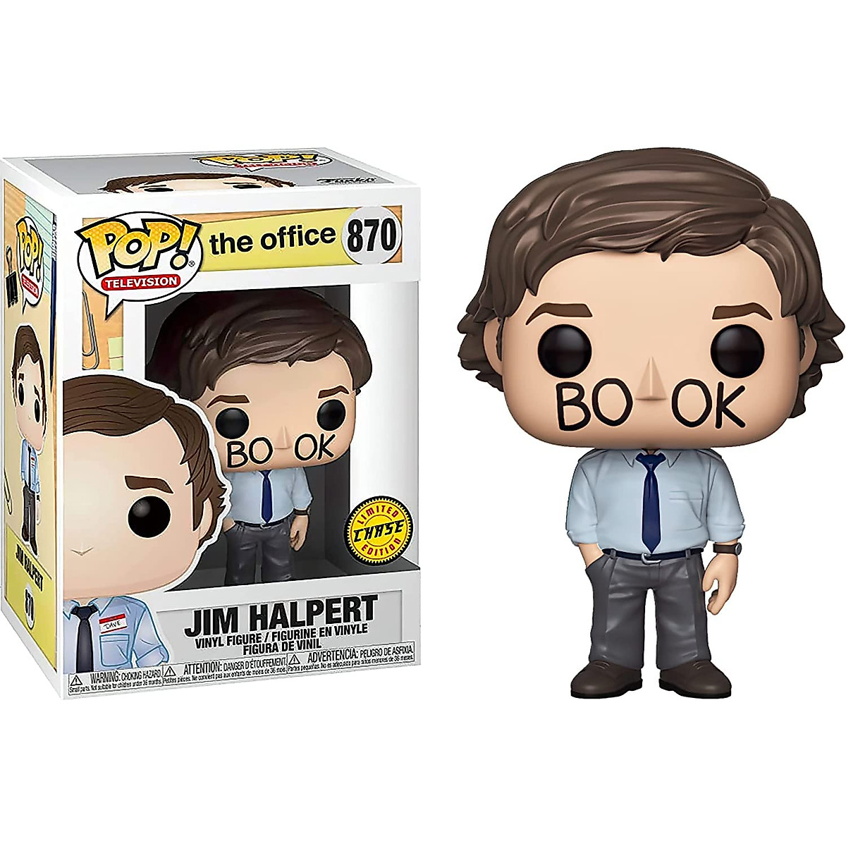 Funko Pop TV: The Office - Jim Halpert Chase (Bundled with Eco Tek Case Protector)