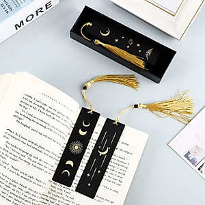 3 Pack Space Moon Bookmarks for Women Metal Bookmark with Boxes for Book Lovers Gifts Book Marks Valentines Day Gifts for Teachers Women Teens Graduation Gifts Retirement Gifts Birthday Gifts