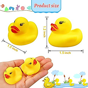 LOUHUA Rubber Duck Bath Toys 50PCS Mini Ducks Bulk for Kids Baby Shower Decorations Birthday Party Favors Gift Classroom Summer Beach Pool Activity Carnival Game