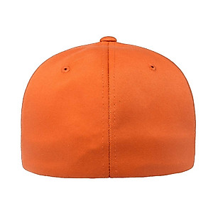 1967-1972 Ford F100 Pickup Truck Outline Design Flexfit 6277 Athletic Baseball Fitted Hat Cap Orange S/M