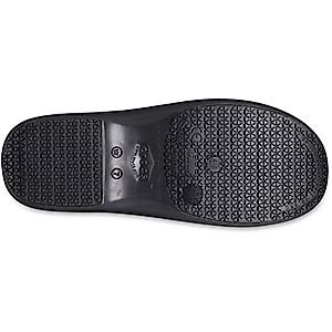 Crocs Women's Neria Pro II Clogs, Slip Resistant Work Shoes, Black/Ice Blue, Numeric_8