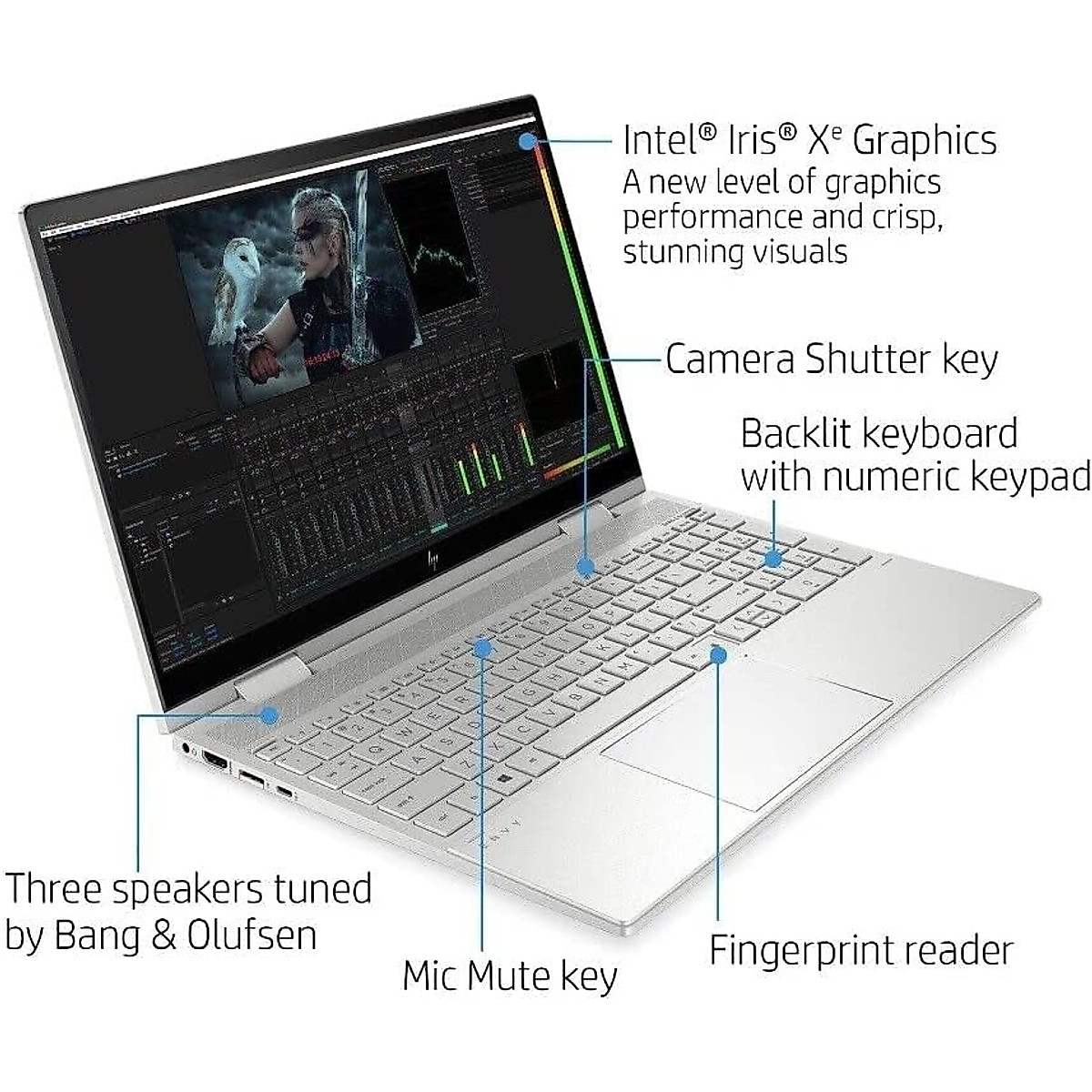 2022 Newest HP Envy x360 2-in-1 15.6" Touch-Screen Laptop, Intel Core i5-1135G7, Intel Iris Xe Graphics, 8GB DDR4 RAM, 512GB PCIE SSD, Backlit Keyboard, Lightweight, Win 11 Home, Silver