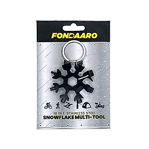 Fondaaro 18-in-1 Snowflake Stainless Multi tool - Pocket Keychain - Mini Screwdriver - Box Cutter - Bottle Opener - Cool Dads Gifts and Gadgets for Men