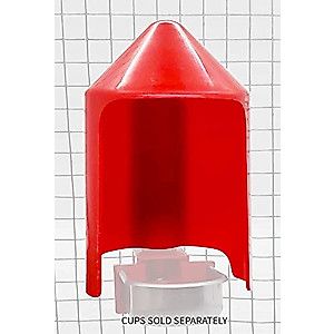 RentACoop Anti-Dirt Chicken Water Cup Covers - Compatible with Any RentACoop DIY Cups and Waterers - 6 Pack
