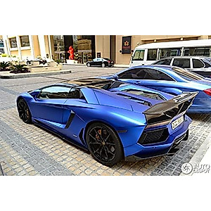 VViViD Blue Satin Chrome Vinyl Wrap Stretch Conform DIY Easy to Use Air-Release Adhesive (1ft x 5ft)