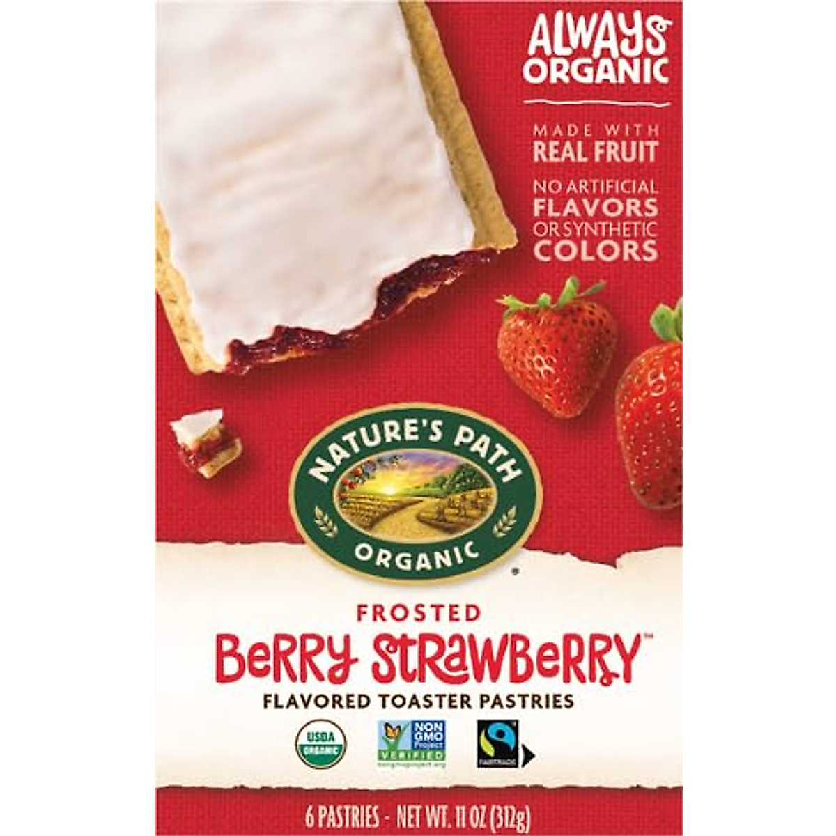 Nature's Path Organic Strawberry Frosted Toaster Pastries 11oz Box