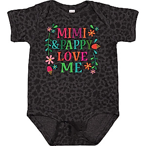 inktastic Mimi and Pappy Love Me Grandchild Baby Bodysuit 12 Months Black Leopard 389c8