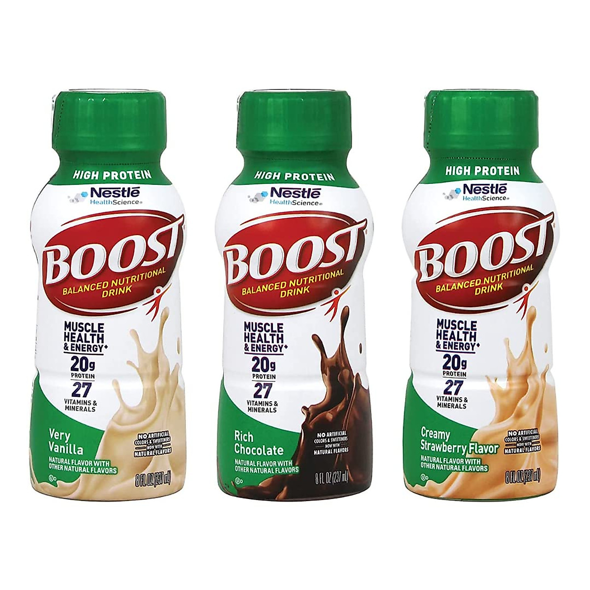 Boost High Protein Balanced Nutritional Drink variety pack - 8 Fl Oz (12 Pack) By Golax