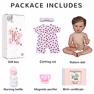 KSBD Reborn Baby Dolls Girl with Realistic Veins, 20 Inch Newborn Baby Doll with Weighted Cloth Body, Lifelike Reborn Doll, Advanced Painted Vinyl Gift Set for Kids Age 3+, Real Saskia Replica