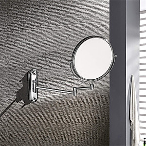 LEEOX Vanity Mirror Folding Mirror Travel Make up Mirror Retro Dresser Magnifying Makeup Mirror Tabletop Vanity Mirror Personal Cosmetic Mirror Pedestal Makeup Mirror Double Mirror Round