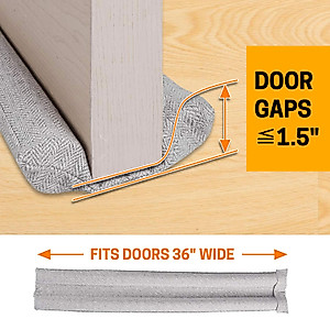 VISEMAN 36 Inch Under Door Stopper-Door Noise Blocker, Double Sided Door Stopper, Machine-Washable