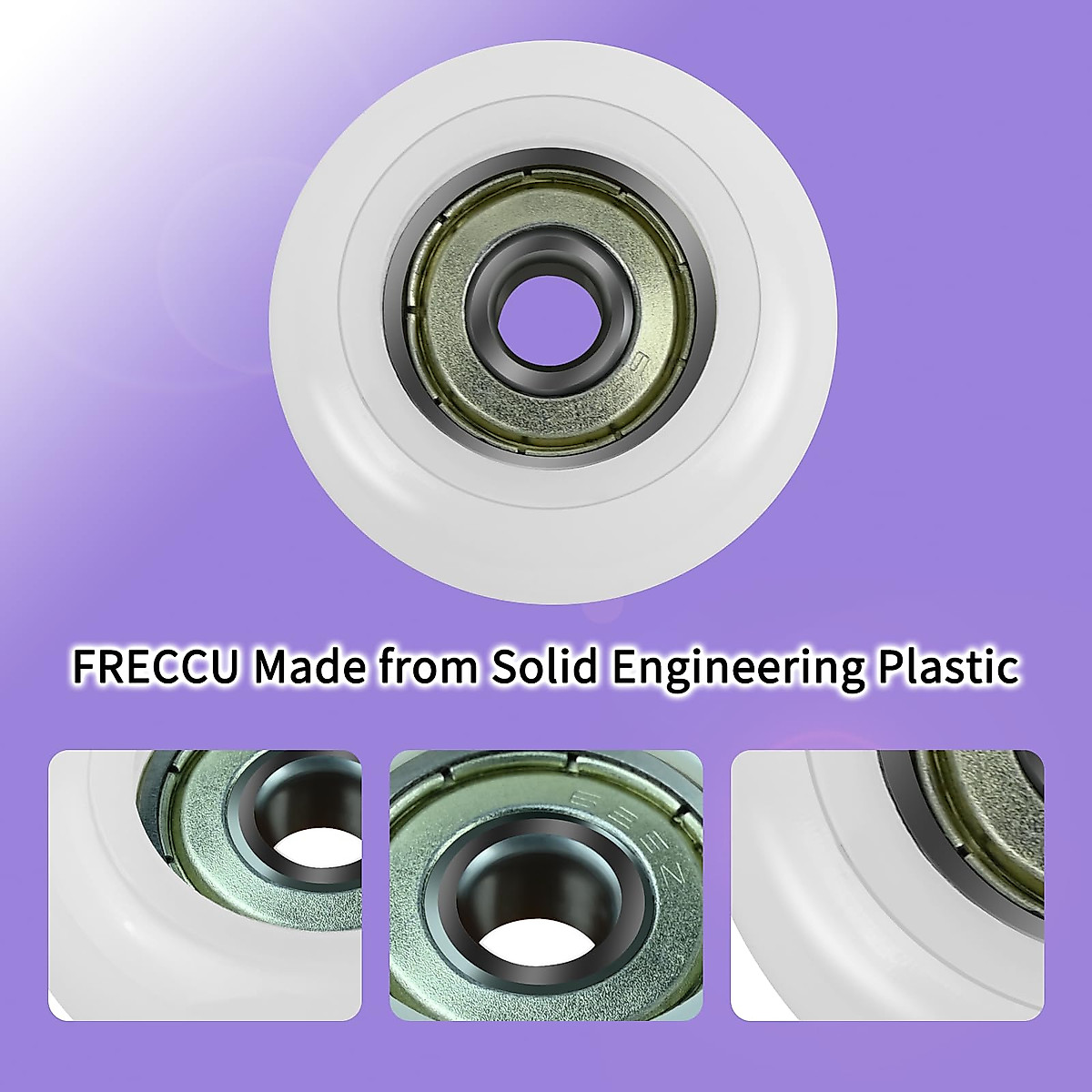 Vsttar Qty.4 Bearing Inner Diameter is 0.24 inches Machined Wheels/Rollers Made from Solid Engineering Plastic Replacement for Gym Wheels/Rollers Only Compatible with Models 2000, 3000, 3000 XL