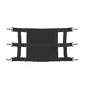 Showman Heavy Duty Webbed Nylon Solid Front Stall Guard Horse Pony Adjusts 36-48 (Black)