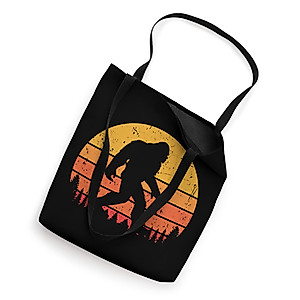 Bigfoot Sasquatch Yeti Retro Vintage Sunset Distressed Tote Bag