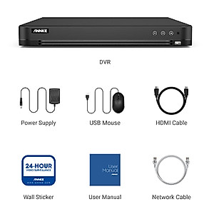 ANNKE 16CH 4K Security AI DVR with Motion Detection, 8MP H.265+ Surveillance CCTV Recorder for Home & Business, Compatible with Alexa, Easy Live View, Support TVI/AHD/CVI/CVBS/IPC Input, NO HDD