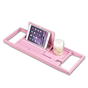 ZLXDP Extendable Bathtub Tray Spa Bathroom Tray Board Bathtub Tablet Organizer Home Storage ( Color : D , Size : As Shown )