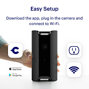 Canary View Indoor Home Security Camera 1080p HD WiFi IP | 24/7 Watch Live Video, Motion Alerts, Two-Way Talk, Night Vision, 10x Zoom, Private Mode, Works with Alexa, Google Assistant and More