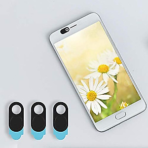 Valentine's Day PresentAndraw Easy to Install Webcam Protect Sticker, Camera Protect Sticker, for Phone Smartphone Len(Black)