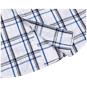 Double Pump Mens Button Down Shirts Cotton Long Sleeve Shirts Regular Fit(RM08LS02,XXL)