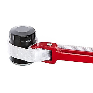 Strap Wrench 12" Handle Adjustable Nylon Strap Pipe Wrench Oil Filter Strap Opener Wrench Disassembly Tool Handle
