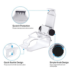 TNP PS5 Controller Phone Mount - Universal Phone Controller Mount for Playstation DualSense Controller - Adjustable Viewing Angle Mobile Gaming Clip for PS Remote Play