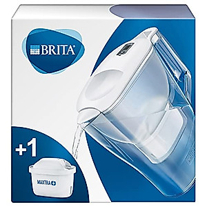 BRITA S0500 Aluna Fridge Water Filter jug for Reduction of Chlorine, limescale and Impuities, White, 2.4 L