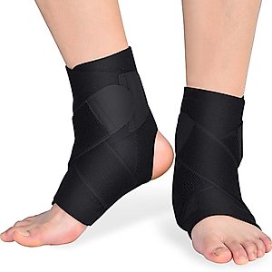 Health Gear Ankle Support Brace, Ankle Wrap, Ankle Brace Wrap Strap, Adjustable Ankle Brace Breathable Nylon Material Super Elastic Sleeve for Injury Recovery, Achilles Tendonitis