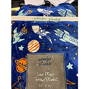 Décor&More Out of This World Plush Fleece Throw Blanket (50 inches x 60 inches ) - Space Adventure