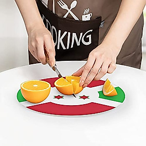 Flag of Buregundi Cutting Board Tempered Glass Chopping Board for Kitchen Hotel