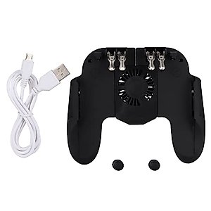 Smartphone Gamepad Portable Mobile Phone Game Controller Heat Dissipation Gamepad Power Handle with Cooling Fan for Smartphone Gamepad