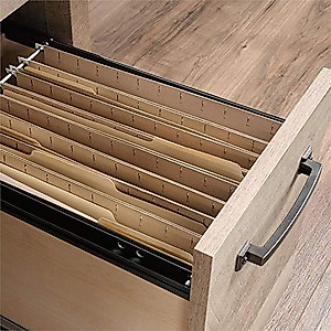 Sauder Cannery Bridge Desk, L: 43.15" x H: 19.291" x W: 29.528", Lintel Oak Finish