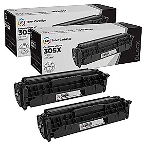 LD Products Compatible Toner Cartridge Replacement for HP 305X CE410X High Yield (Black, 2-Pack) for use in LaserJet Pro: 300 Color MFP M375nw, 400 Color M451dn, 400 Color M451dw, 400 Color MFP M451nw