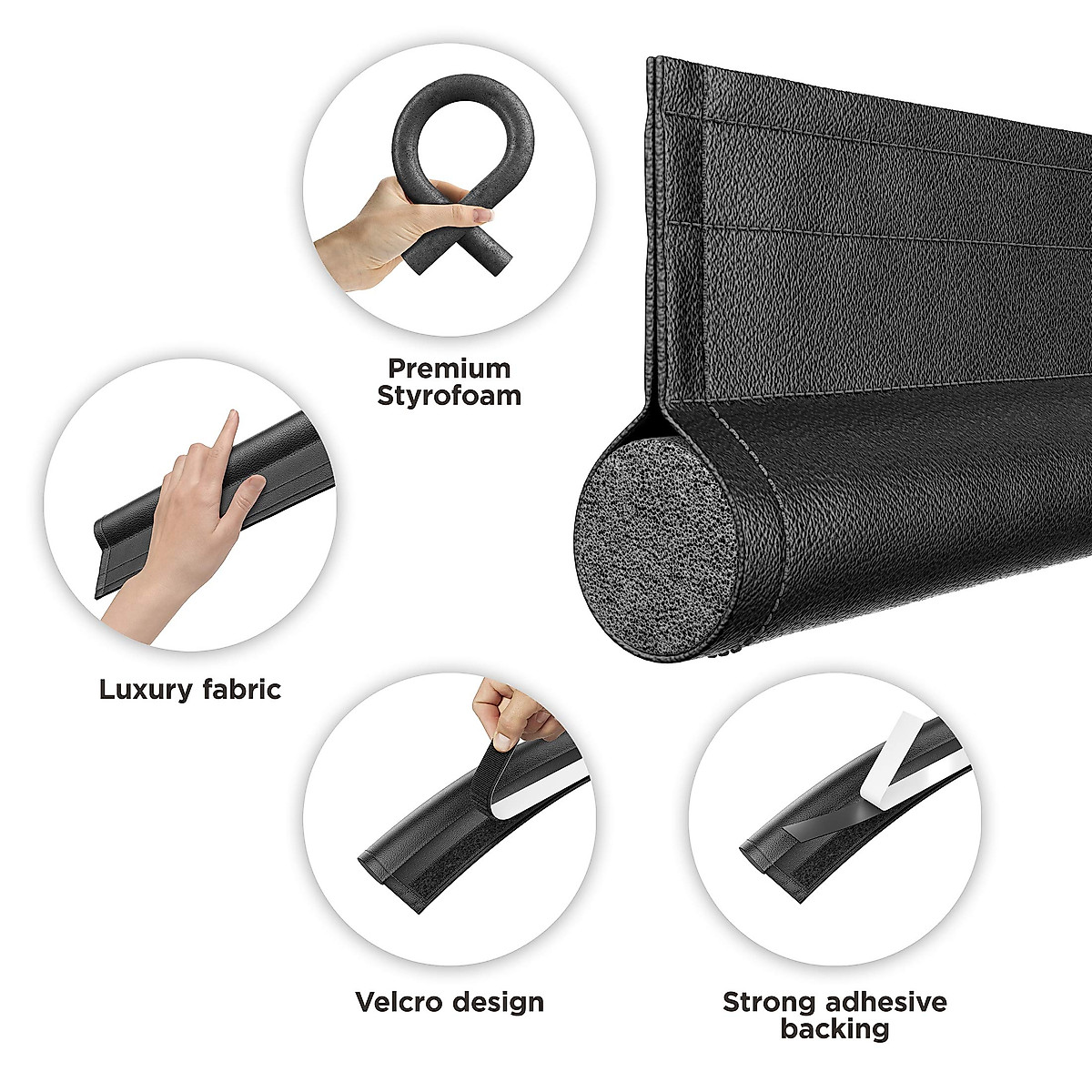 Under Door Draft Blocker Door Draft Stopper 32 to 38 inches Weatherproofing Door Seal Strip Draft Stopper for Bottom of Door Noize Reduction Sound Proof Door Draft Blocker Weatherstripping