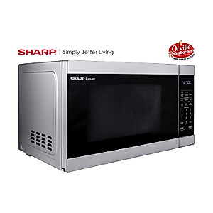 SHARP ZSMC1162HS Oven with Removable 12.4" Carousel Turntable, Orville Redenbacher's Certified, Cubic Feet, 1000 Watt Countertop Microwave, 1.1 CuFt, Stainless Steel