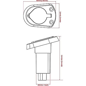 Young Marine All-Around LED Navigation Light with 2-Pin Standard Pole, 24" with Base